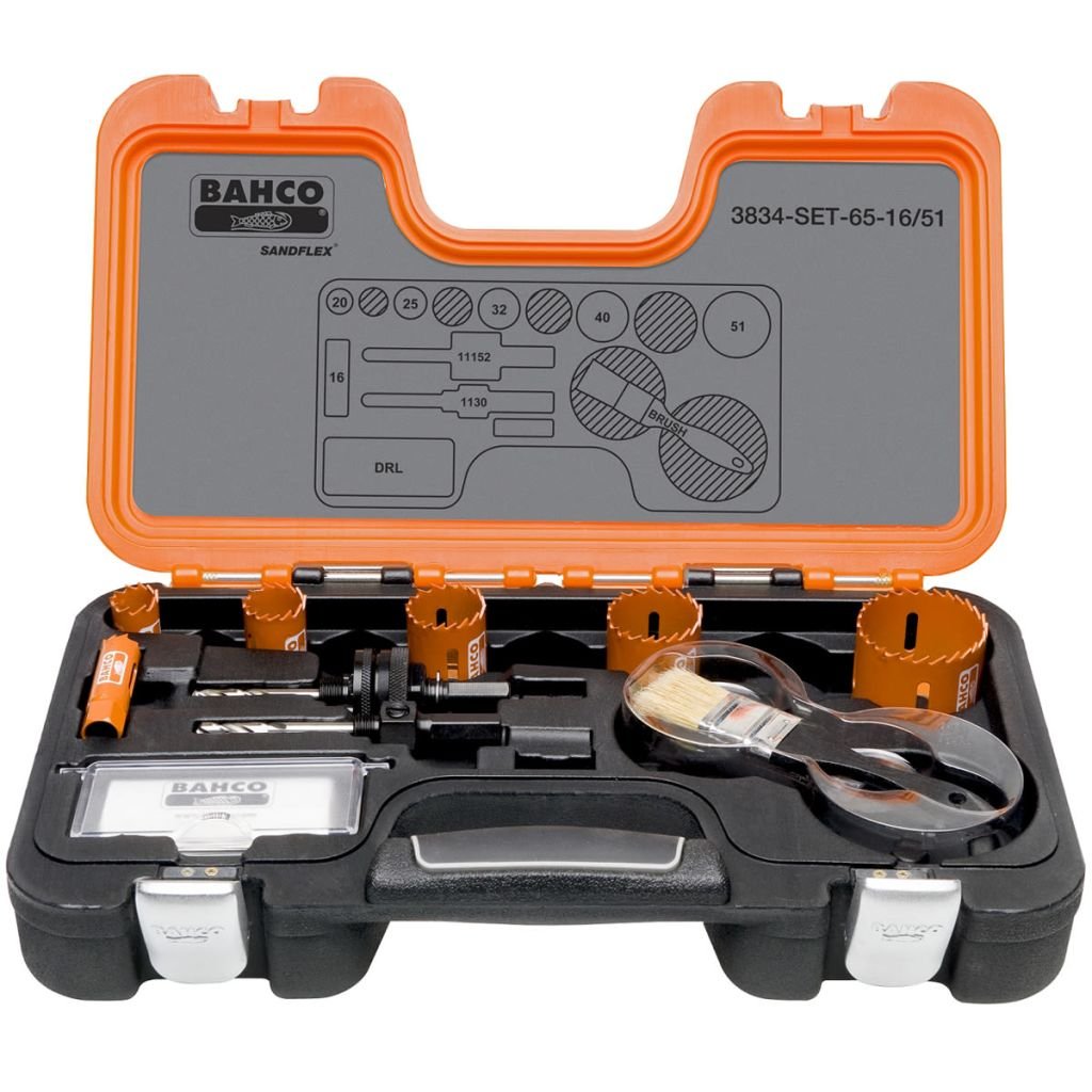 Bahco 3834-set-65-16/51 Elect'ns Holesaw set : Amazon.co.uk: DIY & Tools