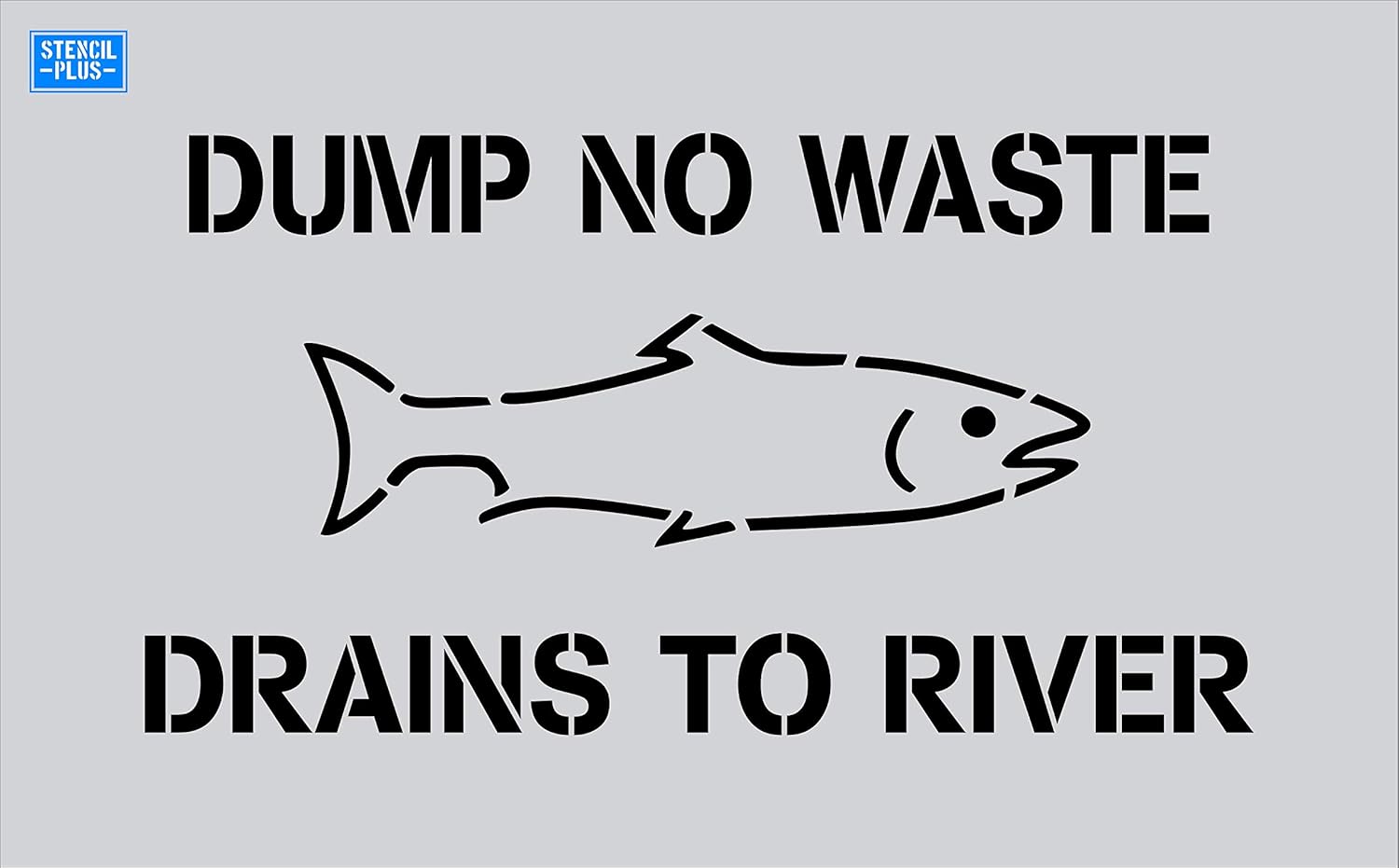 Amazon.com: Storm Drain Dump No Waste-Fish Image-Drains to River ...