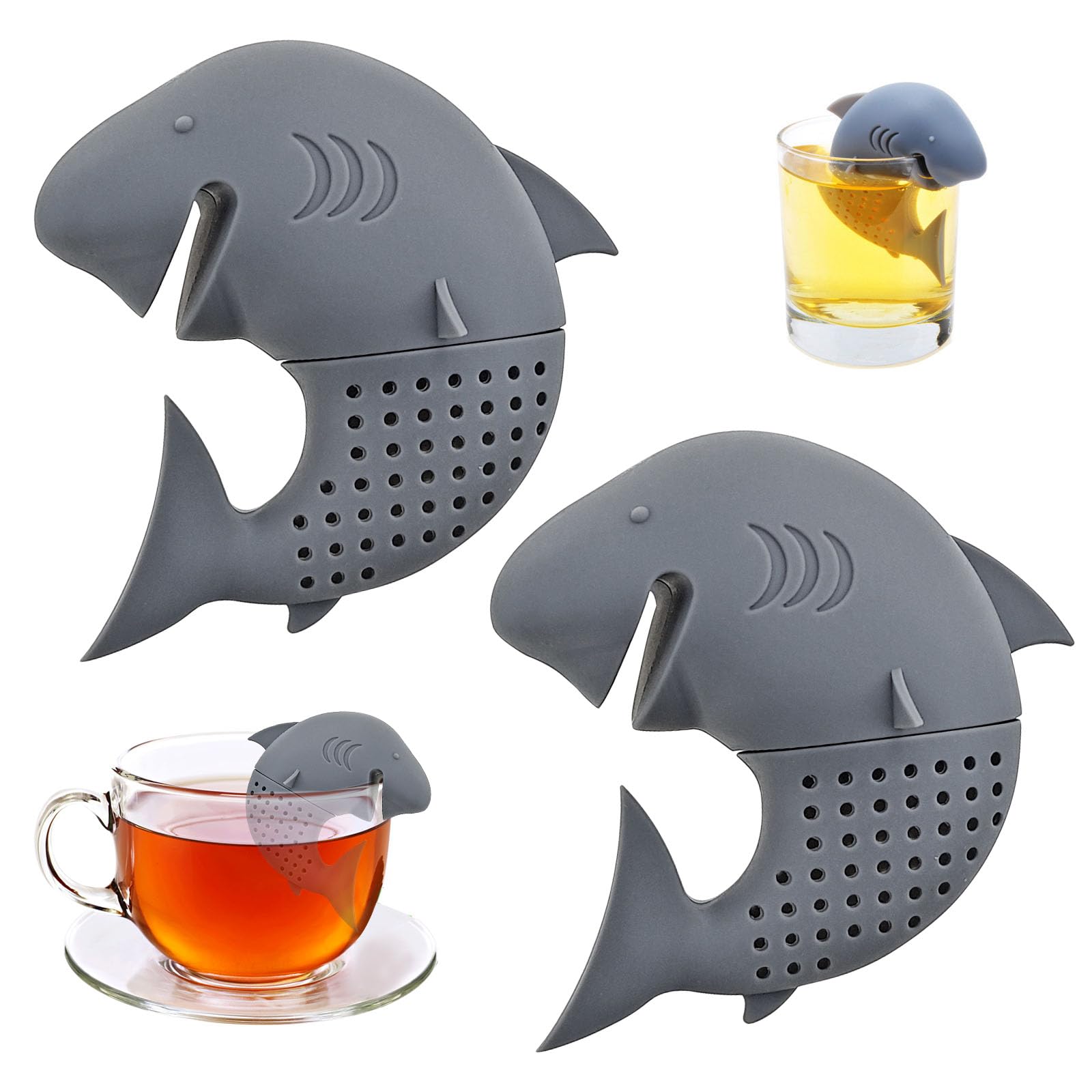 Amazon.com: 2 PACK Shark Tea Infuser, Tea Filters for Loose Leaf Tea ...