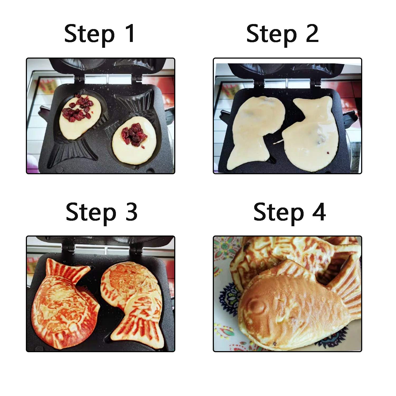 Snapklik.com : Taiyaki Fish Shape Cake Pan Waffle Cake Maker Pan Fish ...