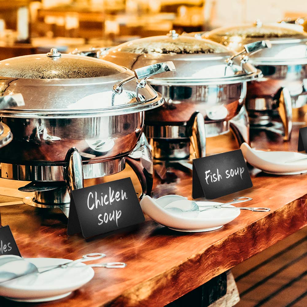 Snapklik.com : 20 Pack Chalkboard Tent Signs 4x3 Mini Tabletop Food ...