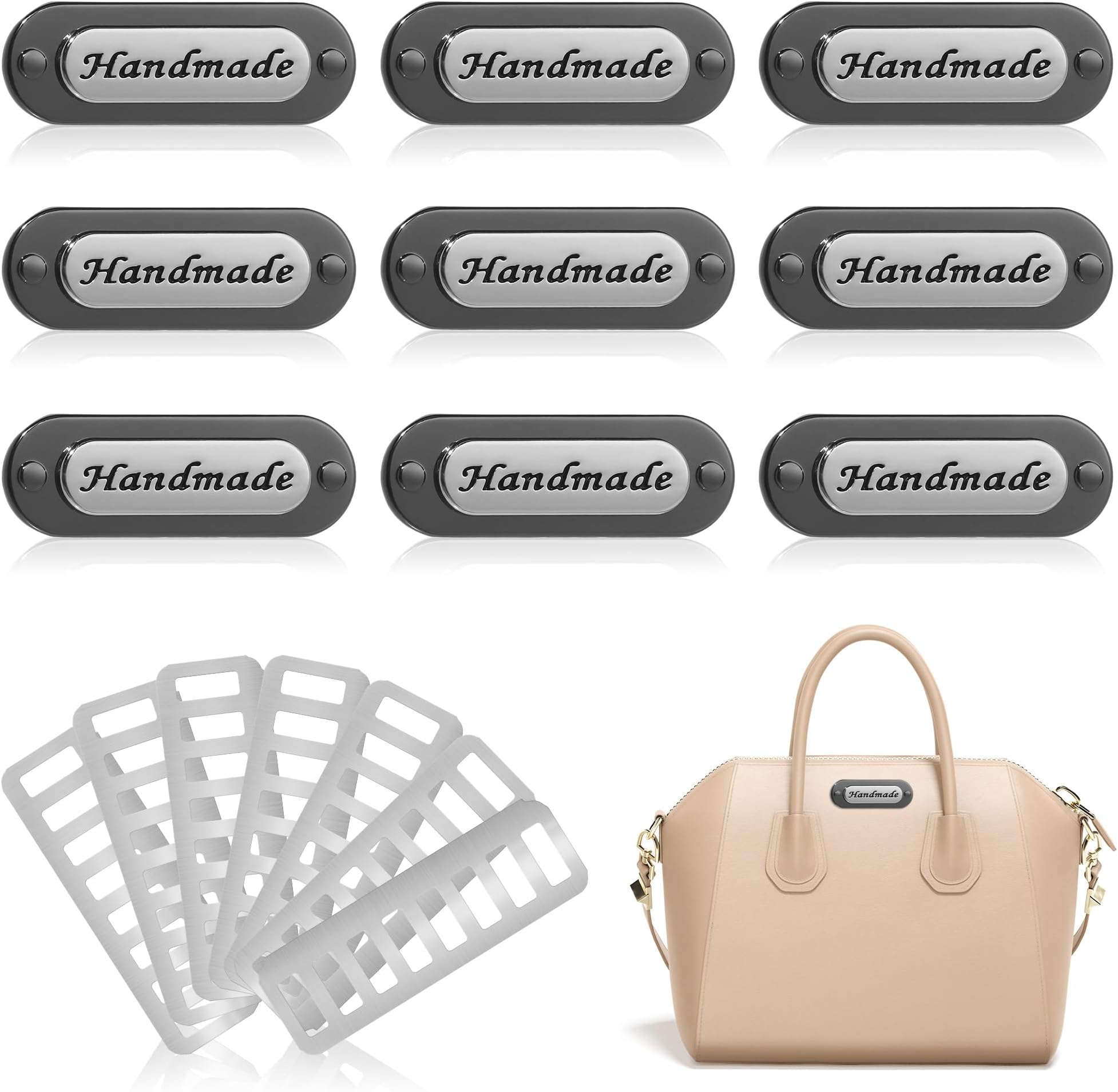 Amazon.com: TXIN 9 Pieces Handmade Metal Labels with Shim Oval Shaped ...