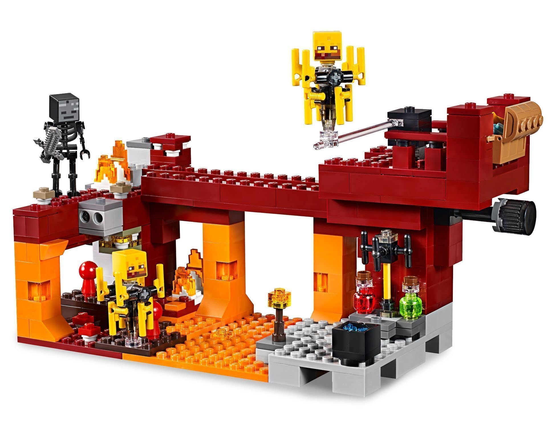 LEGO 21154 Minecraft The Blaze Bridge Building Set with Alex Minifigure ...