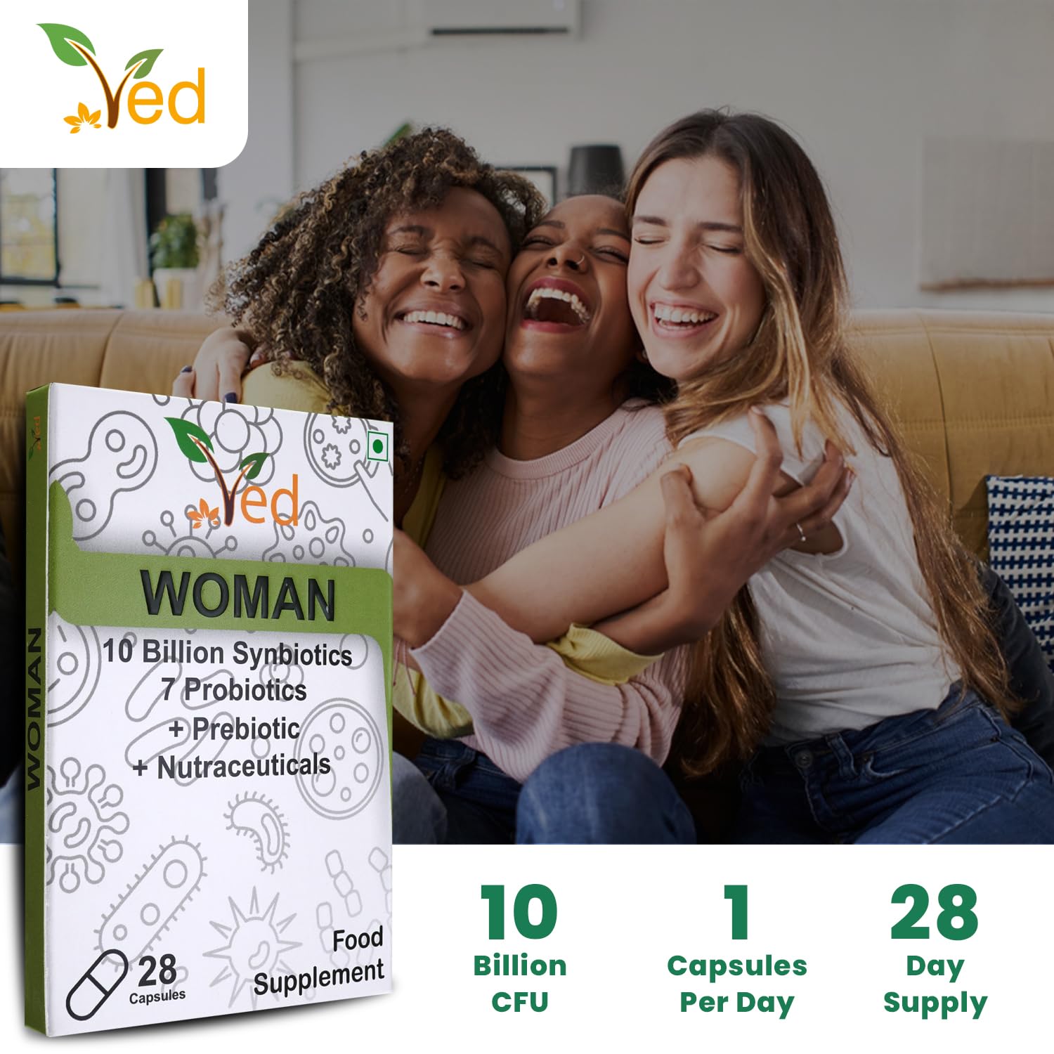 Snapklik.com : Ved Woman Probiotics And Prebiotics - 10 Billion CFU ...
