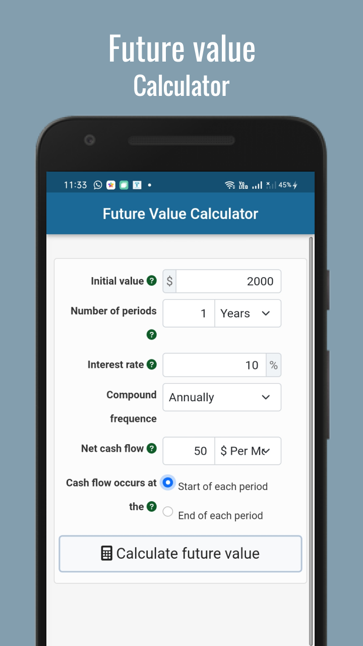 Future Value Calculator - App on Amazon Appstore