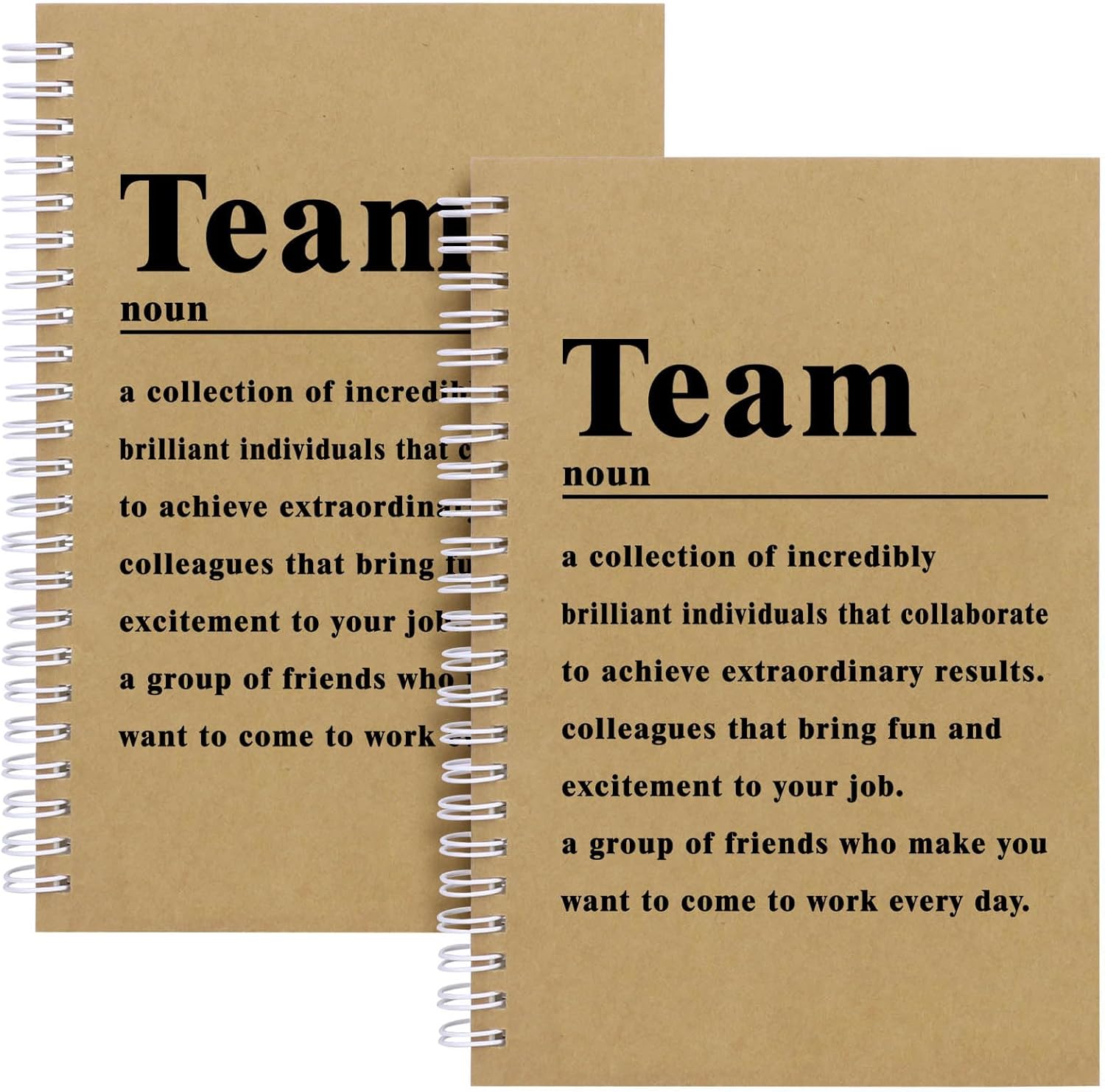 Amazon.com : Team Gifts Team Definition 100 Pages Spiral Notebook 2 Pcs ...