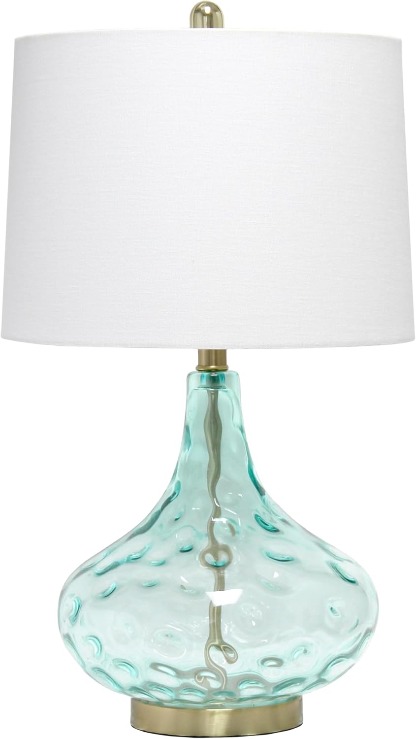 Elegant Designs LT3217-BLU 24" Modern Refined Bubbly Colored Glass ...