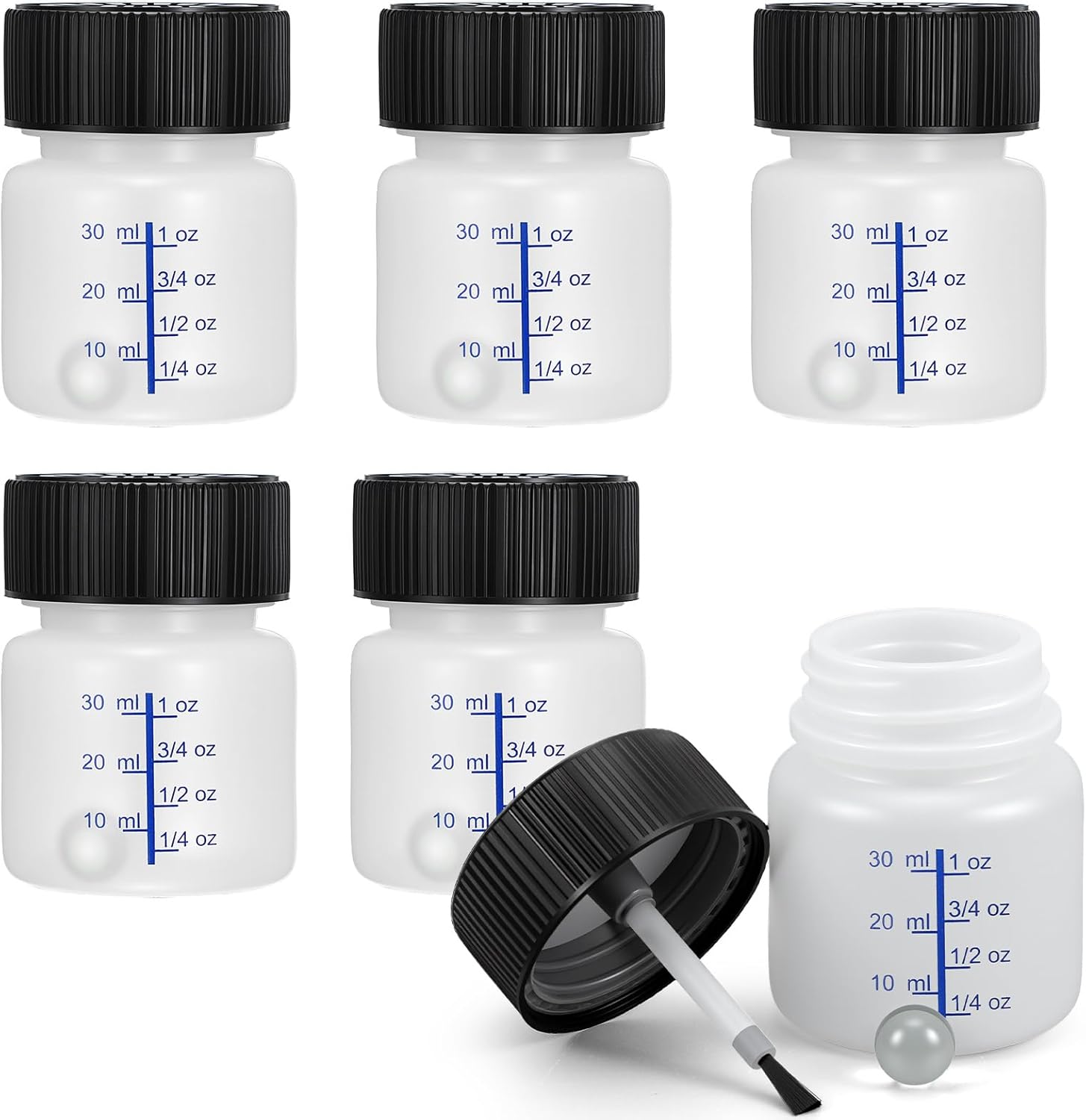 Amazon.com: 6 Pack 30ml touch up bottles, 1 Oz Paint Touch up Bottles ...