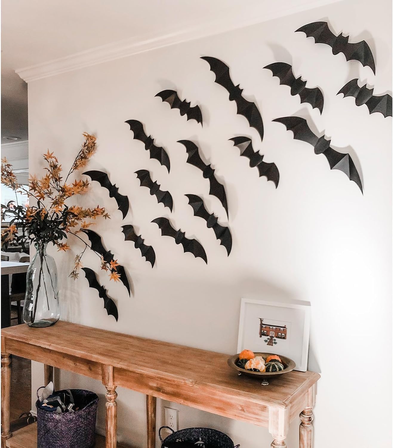 Amazon.com: 96 Pcs Halloween Decorations 3D Bats Stickers, 4 Different ...