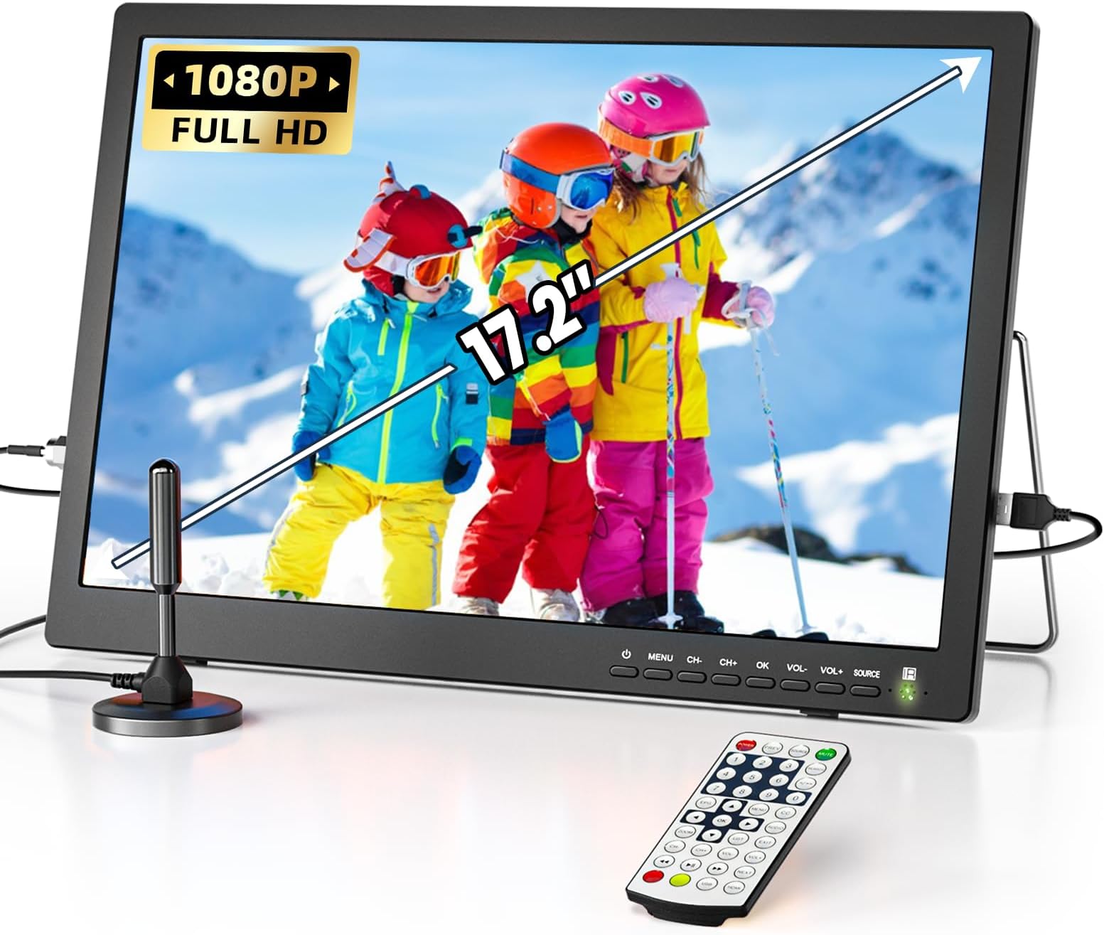 Amazon.com: Desobry 14 inch PortableTV with Antenna, Portable Small TV ...