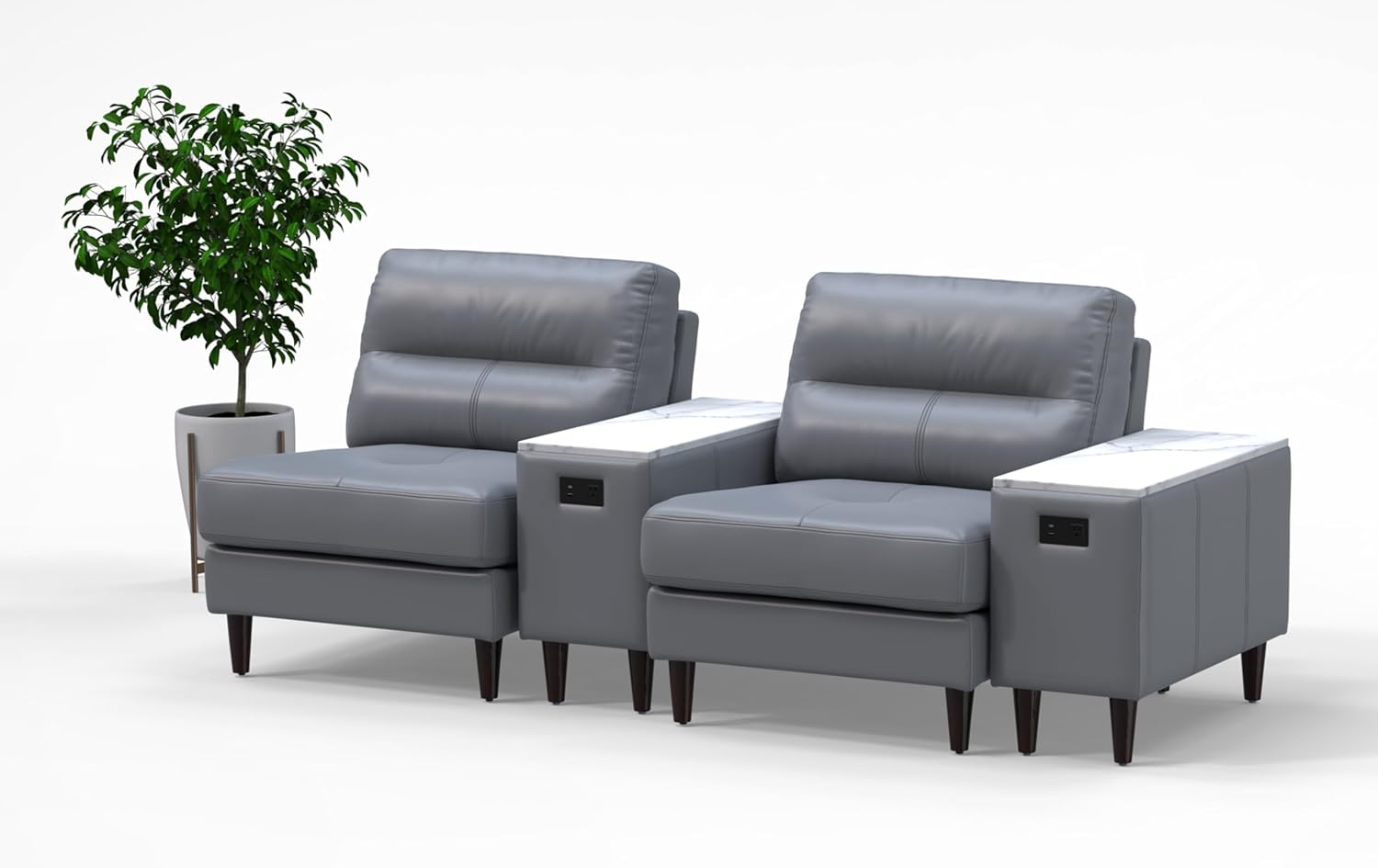 Amazon.com: BREAKtime 2 Person Waiting Reception Lounge Chairs Set with ...