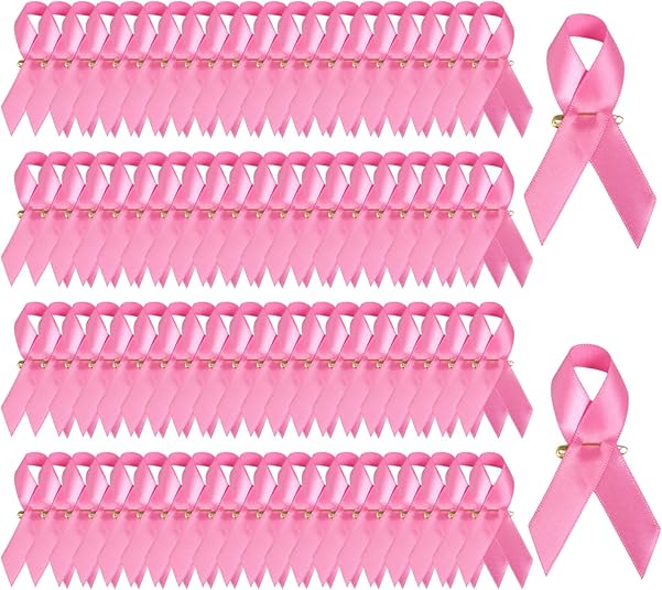 Amazon.com: 100 Pcs Breast Cancer Awareness Pin Pink Ribbon Lapel Bulk Accessories Pins for ...