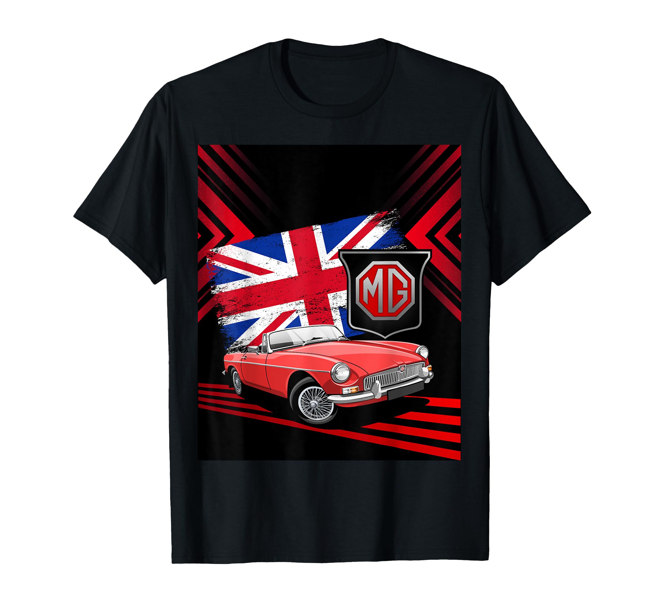 British Classic Sports Car - MG MGB Convertible T-Shirt : Amazon.co.uk ...