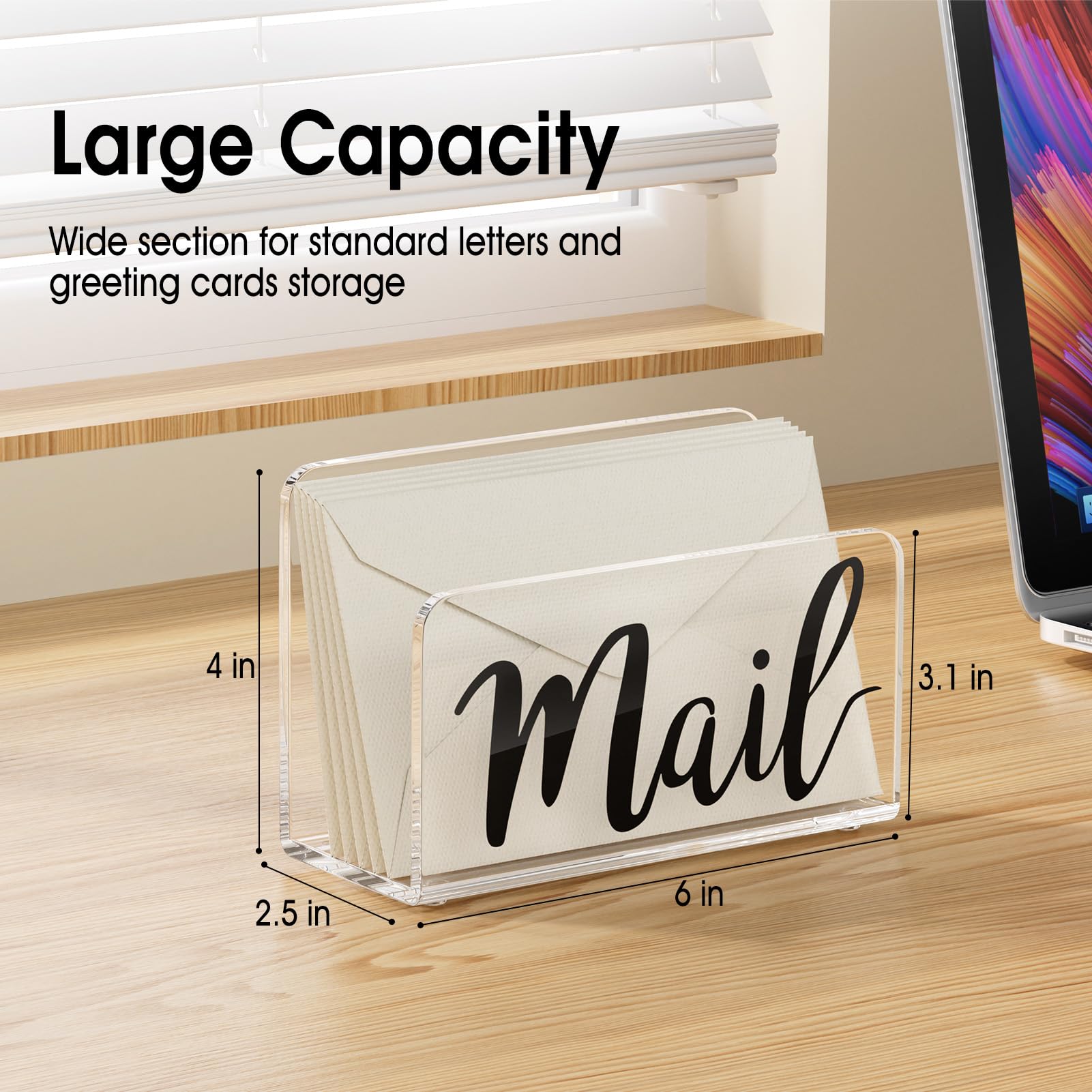 Snapklik.com : Acrylic Mail Holder, Clear Sorter, Organizer Countertop ...