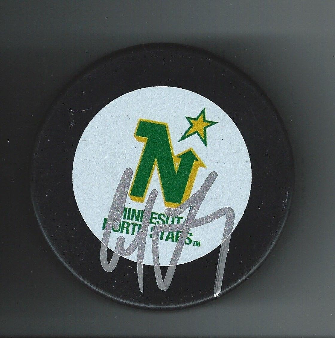 Curt Fraser Signed Minnesota North Stars Puck - Autographed NHL Pucks ...