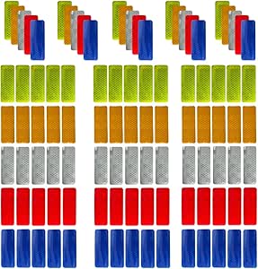 Amazon.com: 100Pcs Warning Reflective Stickers, Reflective Decals ...