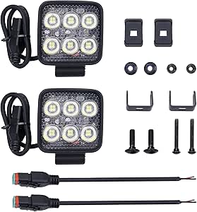 Amazon.com: Primelux 3.3 Inch 72W 9400LM LED Light Pods, 2PCS 12/24V 5700K White Flood Light ...