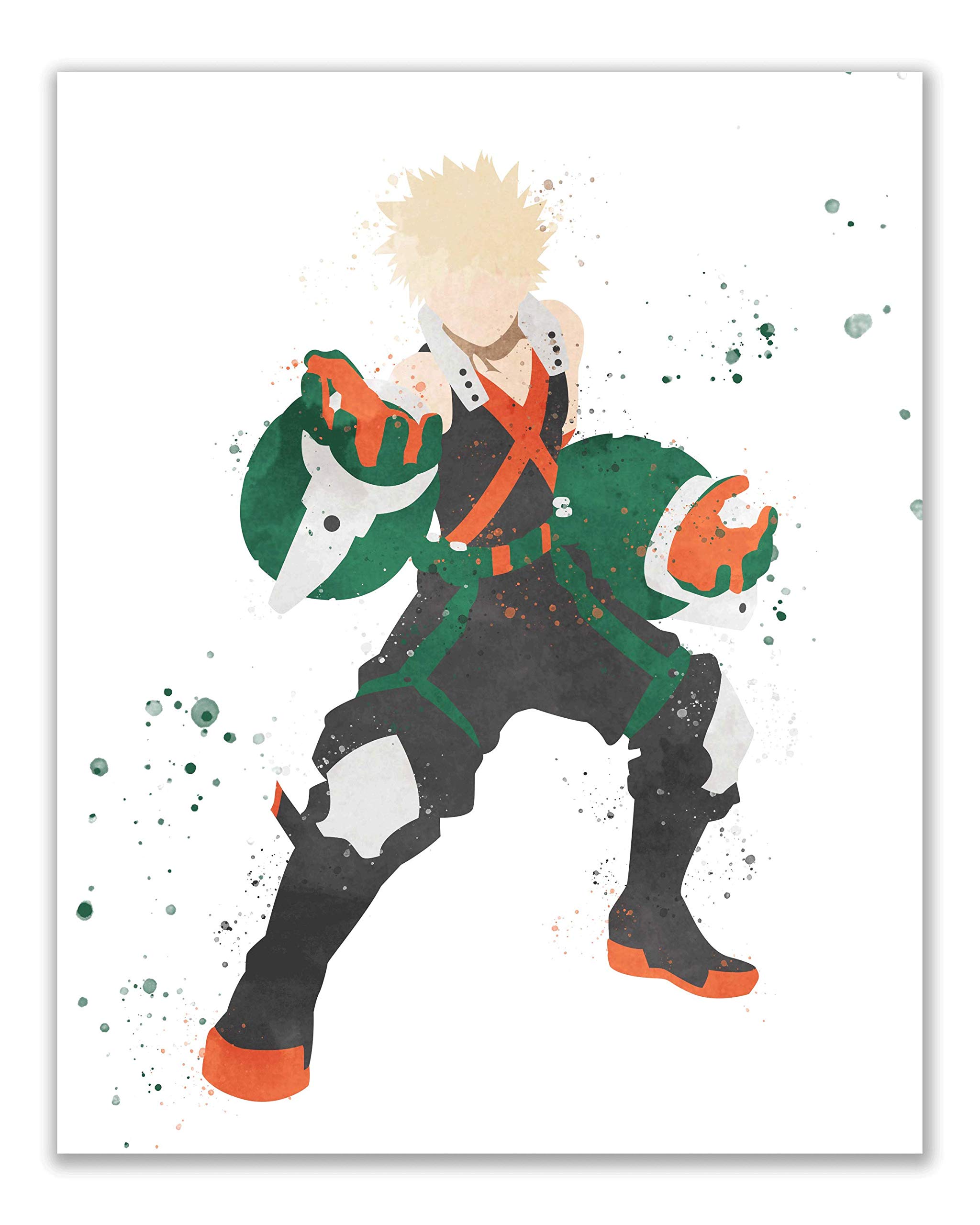 My Hero Academia Poster - Set of 7 (8x10) Watercolor Prints MHA Anime ...