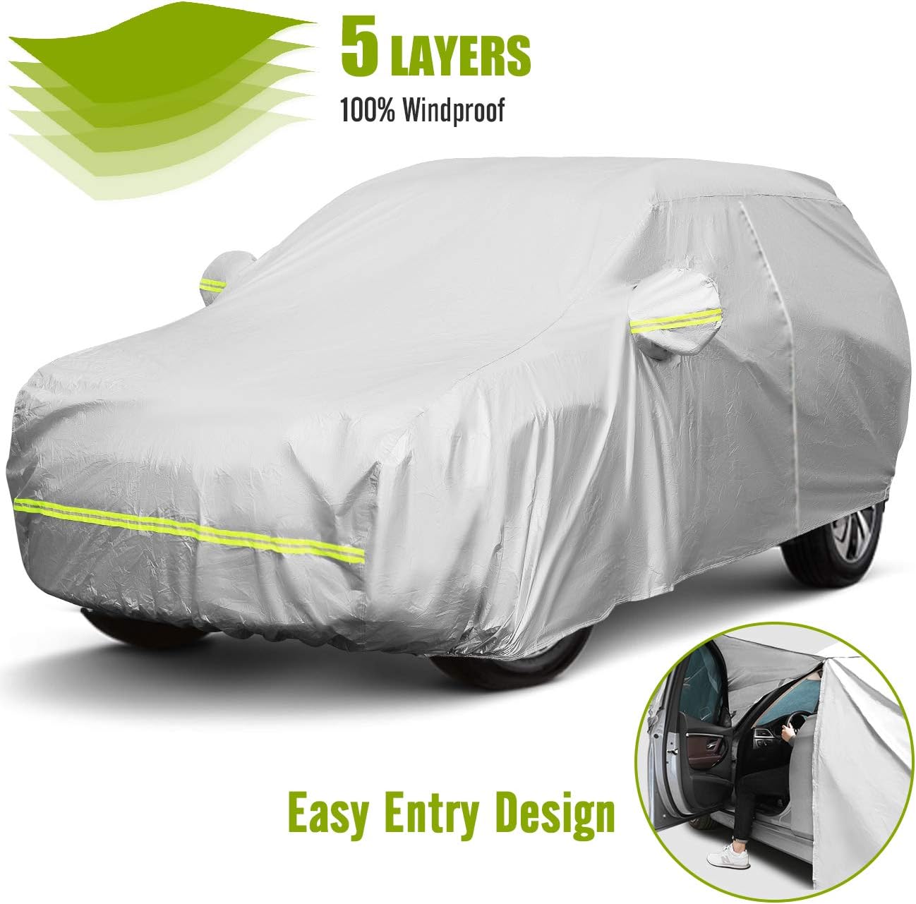 Favoto Car Cover SUV Cover Universal Fit 188 inch to 198 inch 5 Layer ...