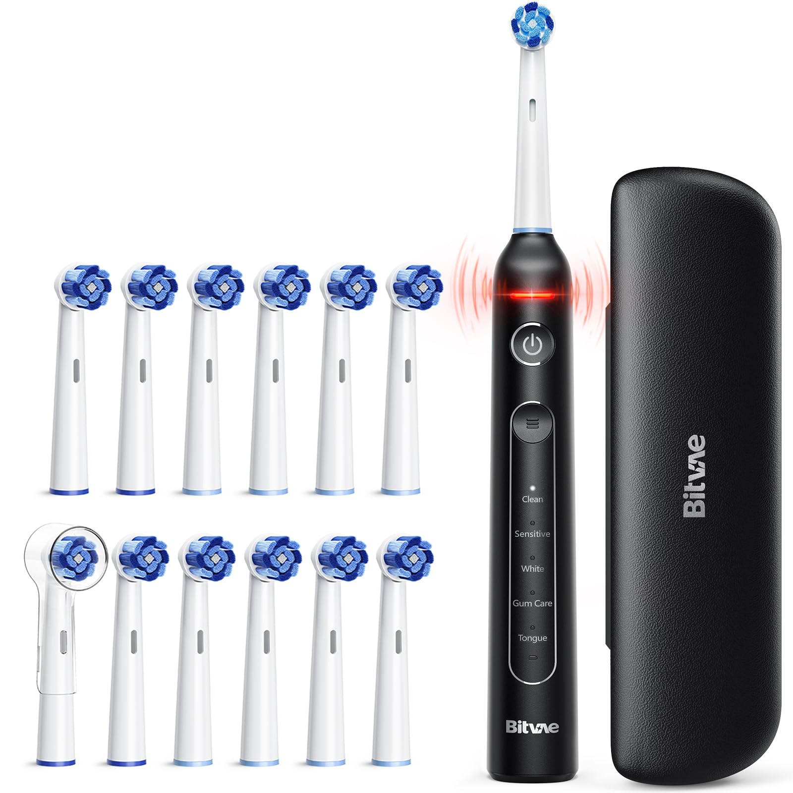 Amazon.com : Bitvae R2 Rotating Electric Toothbrush with 13 Brush Heads ...