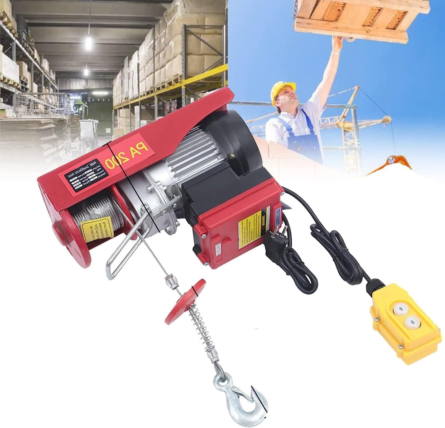 3 In 1 Electric Hoist Winch, Electric Lifting Hoists, 510 W Steel ...