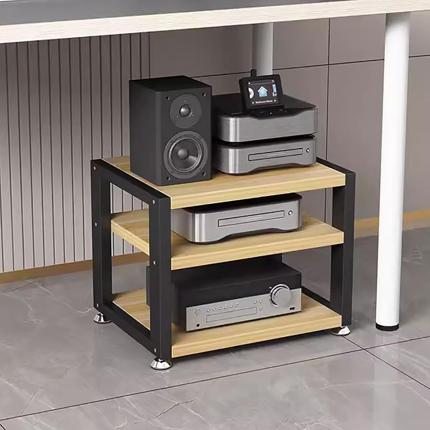 Heavy-Duty HiFi Audio Tower Rack - 2/3/4 Tier Storage Stand for Stereo ...