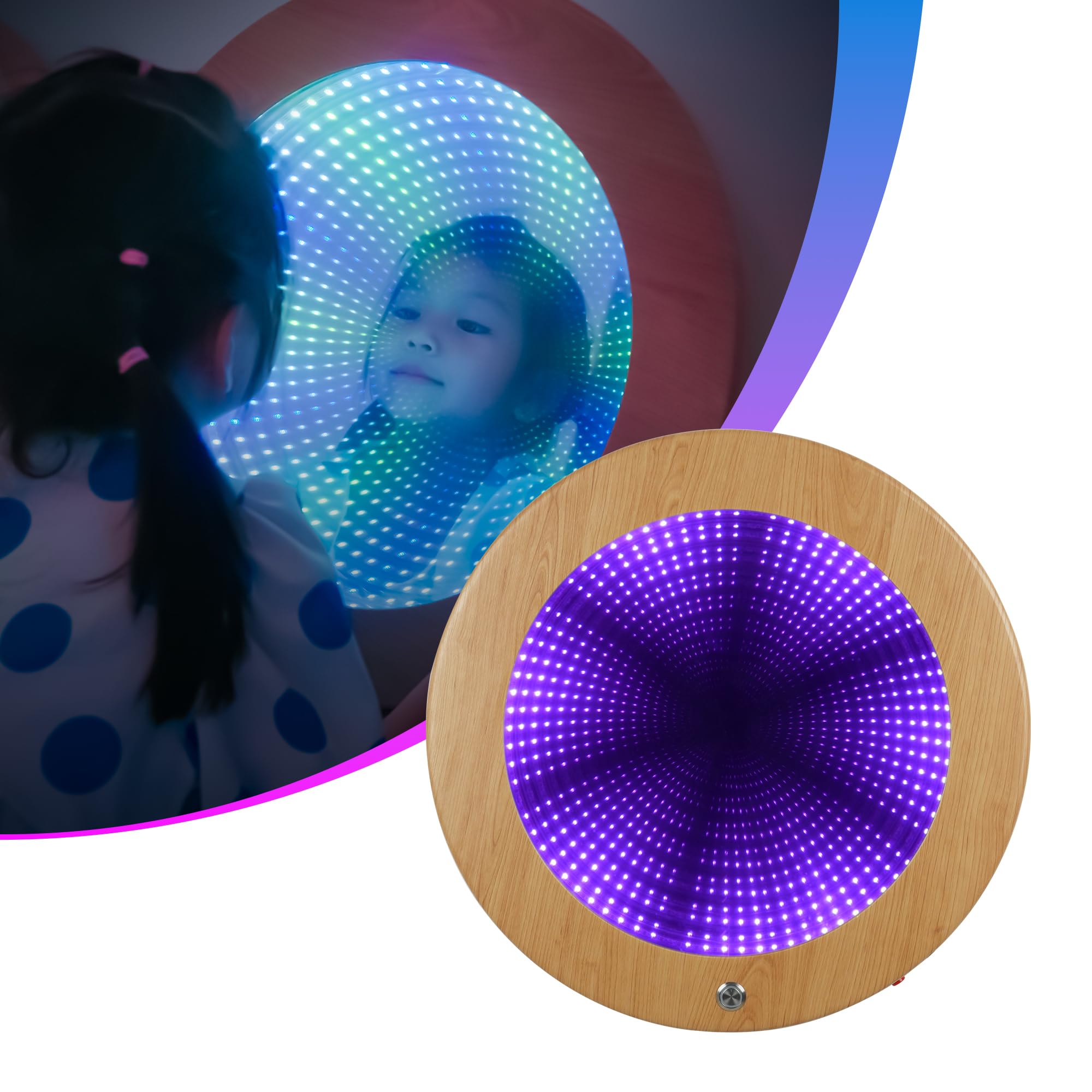 Amazon.com: Tenmind Circle Infinity Mirror Sensory - Wall-Mountable & Floor-Standing - Ideal for ...