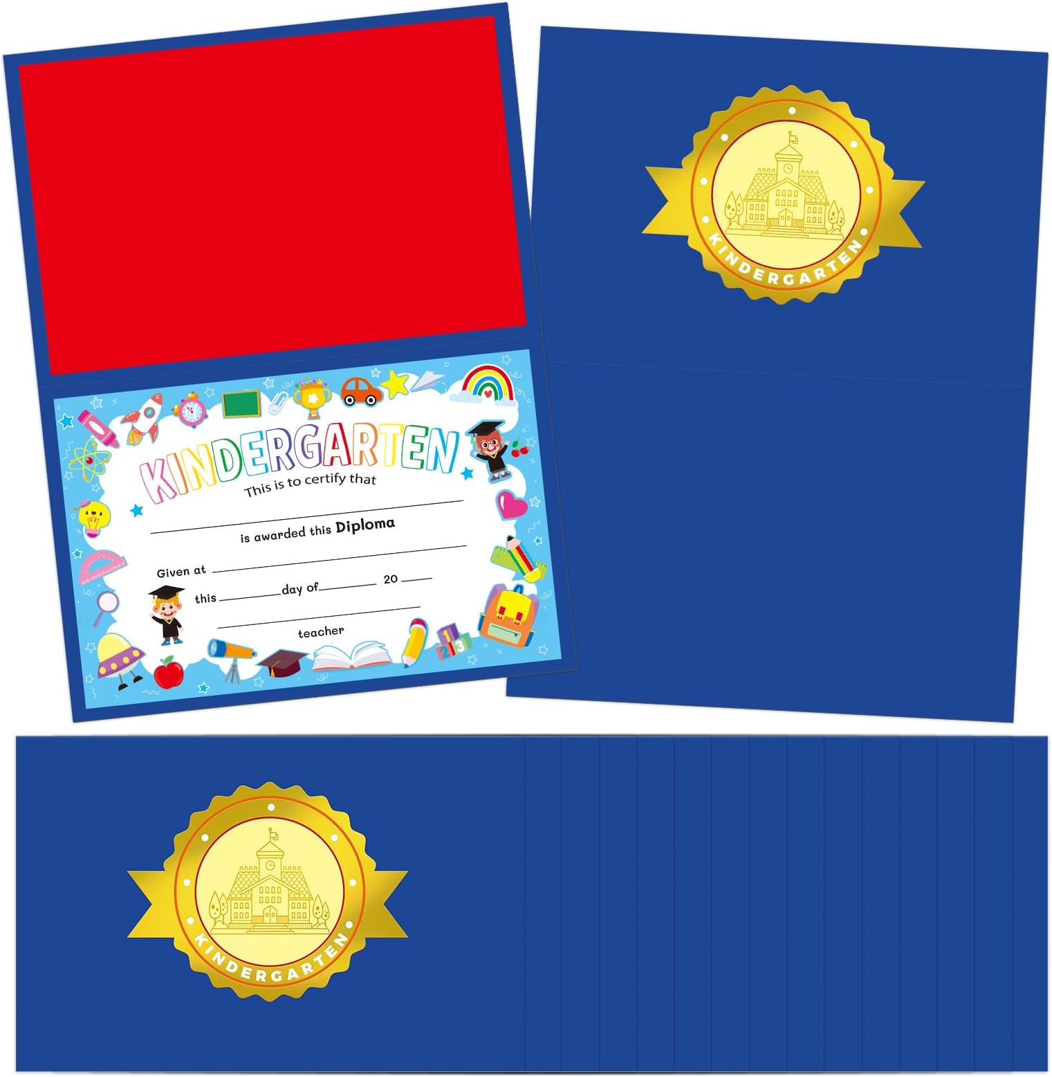 Amazon.com : 25 Pack Kindergarten Diplomas Certificates 2025 ...