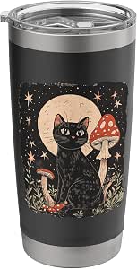 Amazon.com | cottagecore aesthetic cat wit toadstool floral goblincore ...