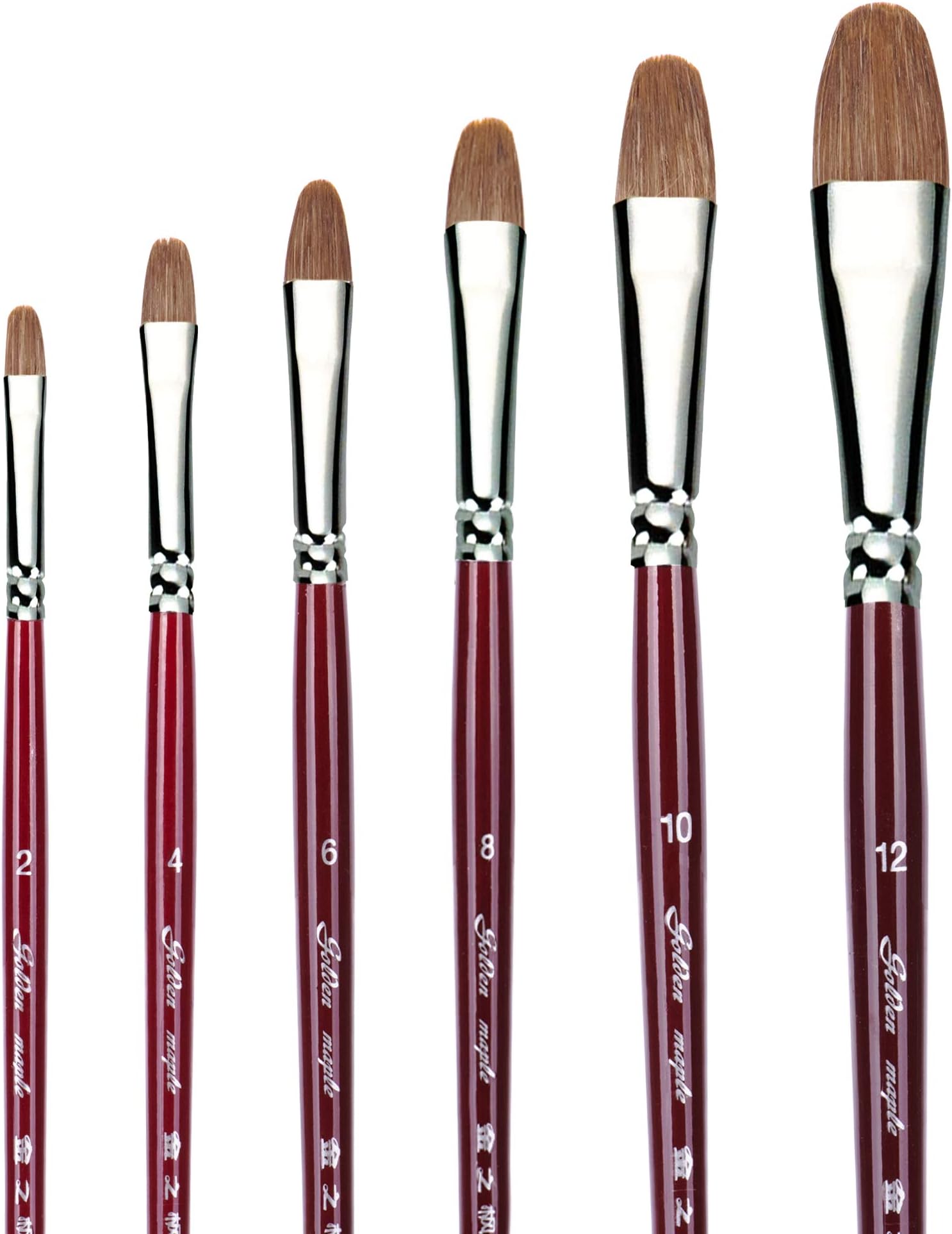 Paint Brush Set for Watercolor Acrylic Oil Painting. (red Sable Artist ...