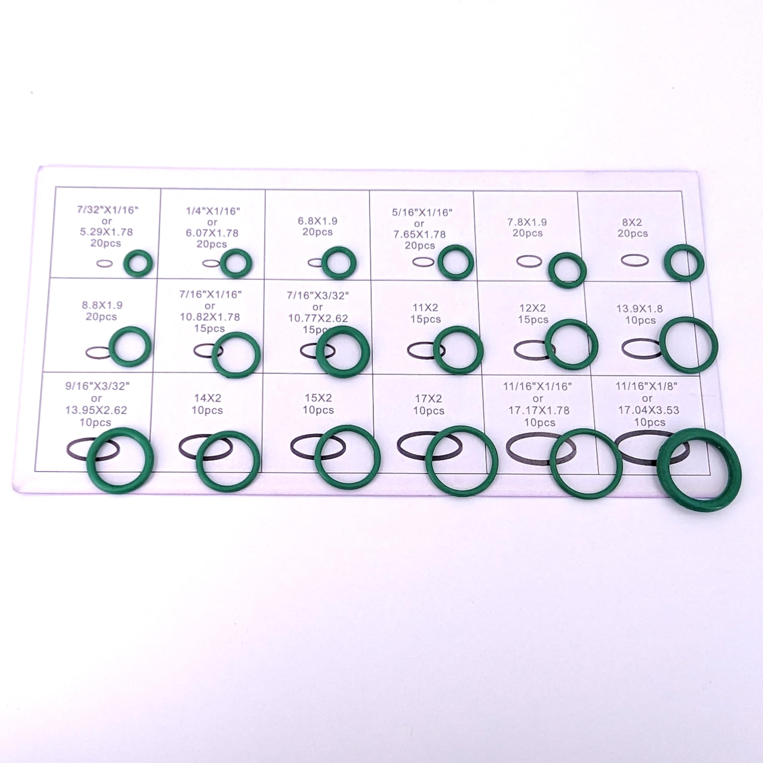 Ac O'ring Kit 270 Pcs O Rings Seal Gasket Washer O Ring Assortment Set ...