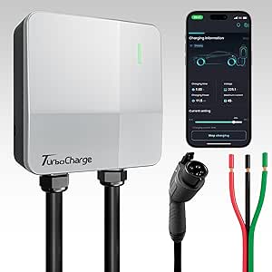 Amazon.com: Level 2 EV Charger 48 Amp - Smart EV Charger for Home Level 2 Hardwired, 240V ...