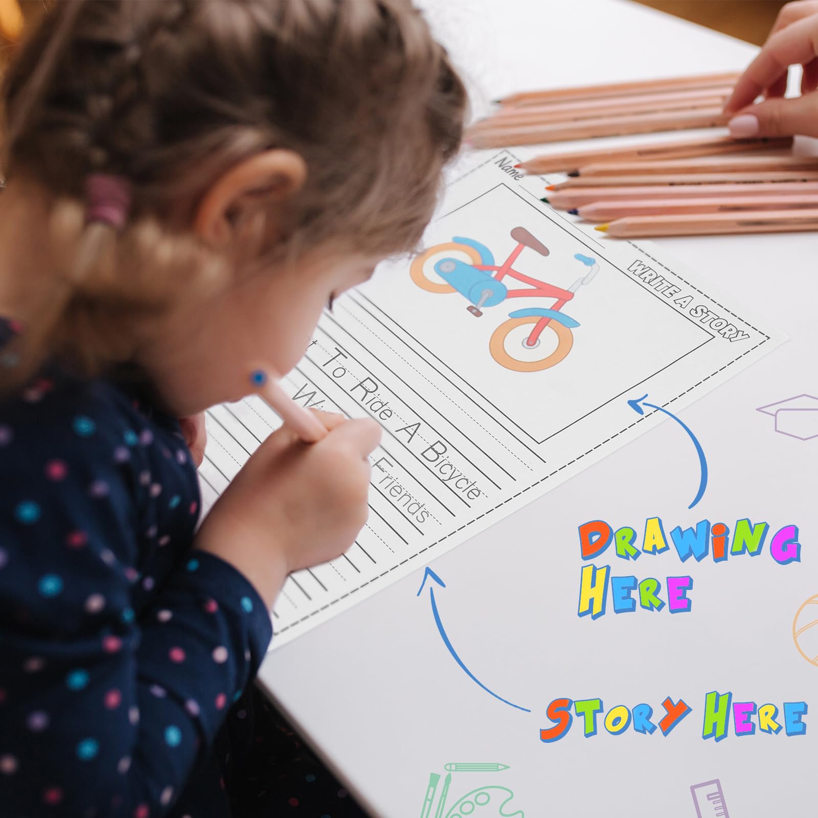 Snapklik.com : 200 Sheets Kindergarten Draw And Write Paper For ABC ...