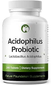 Amazon.com: Lactobacillus Acidophilus Probiotic Supplement 240 Tablets ...