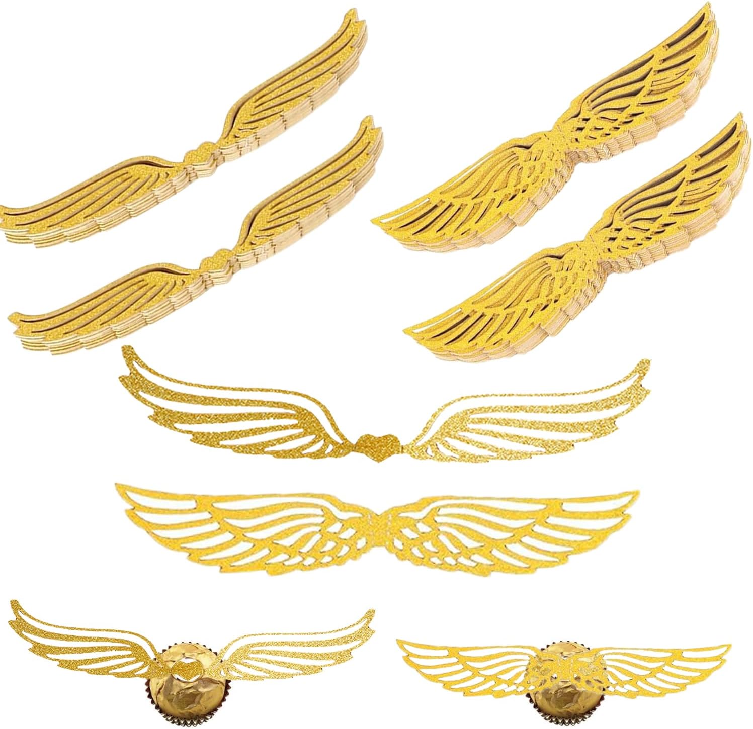 Amazon.com: 100 Pcs Wizard Party Decoration Golden Wings Chocolate ...