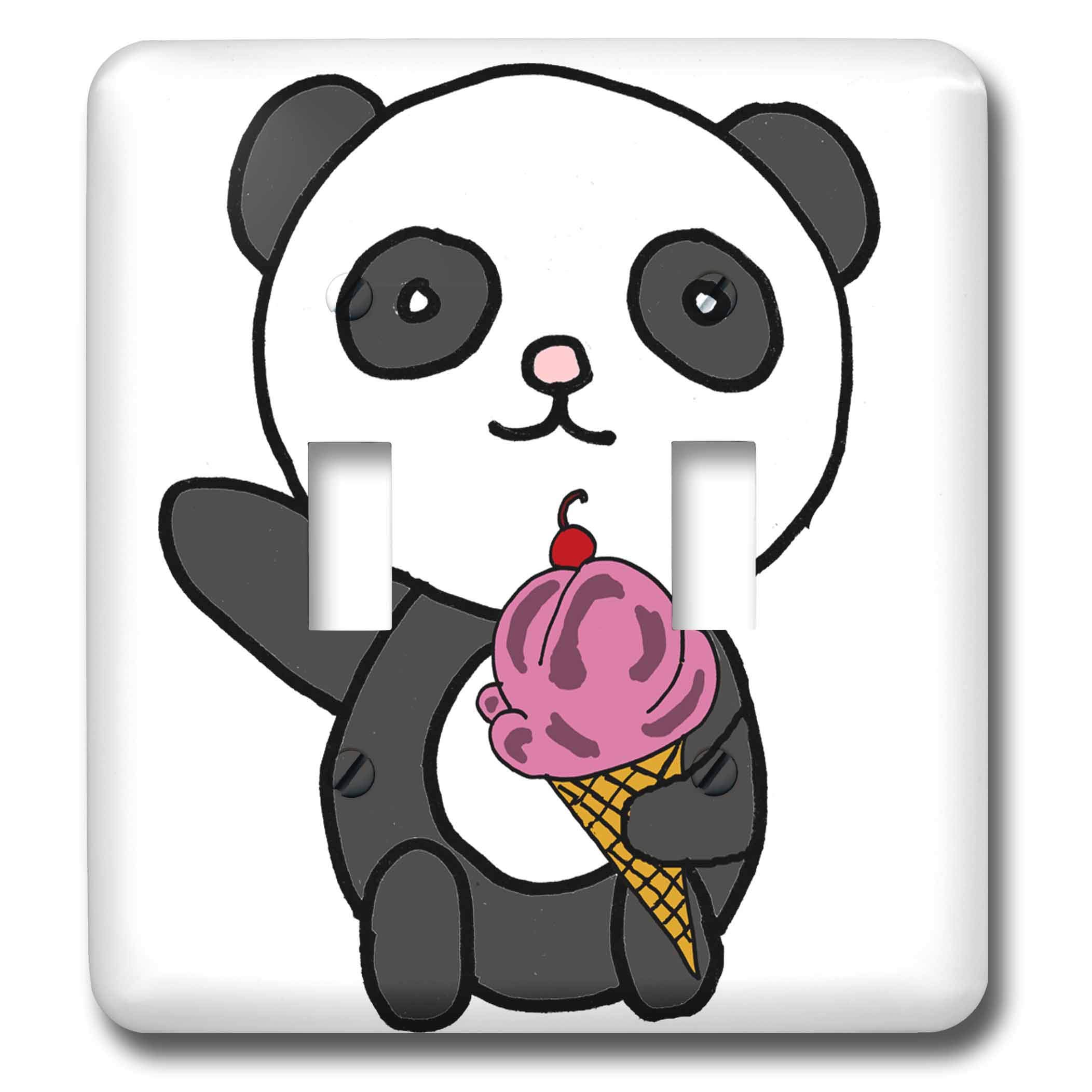 Pandas Eating Ice Cream