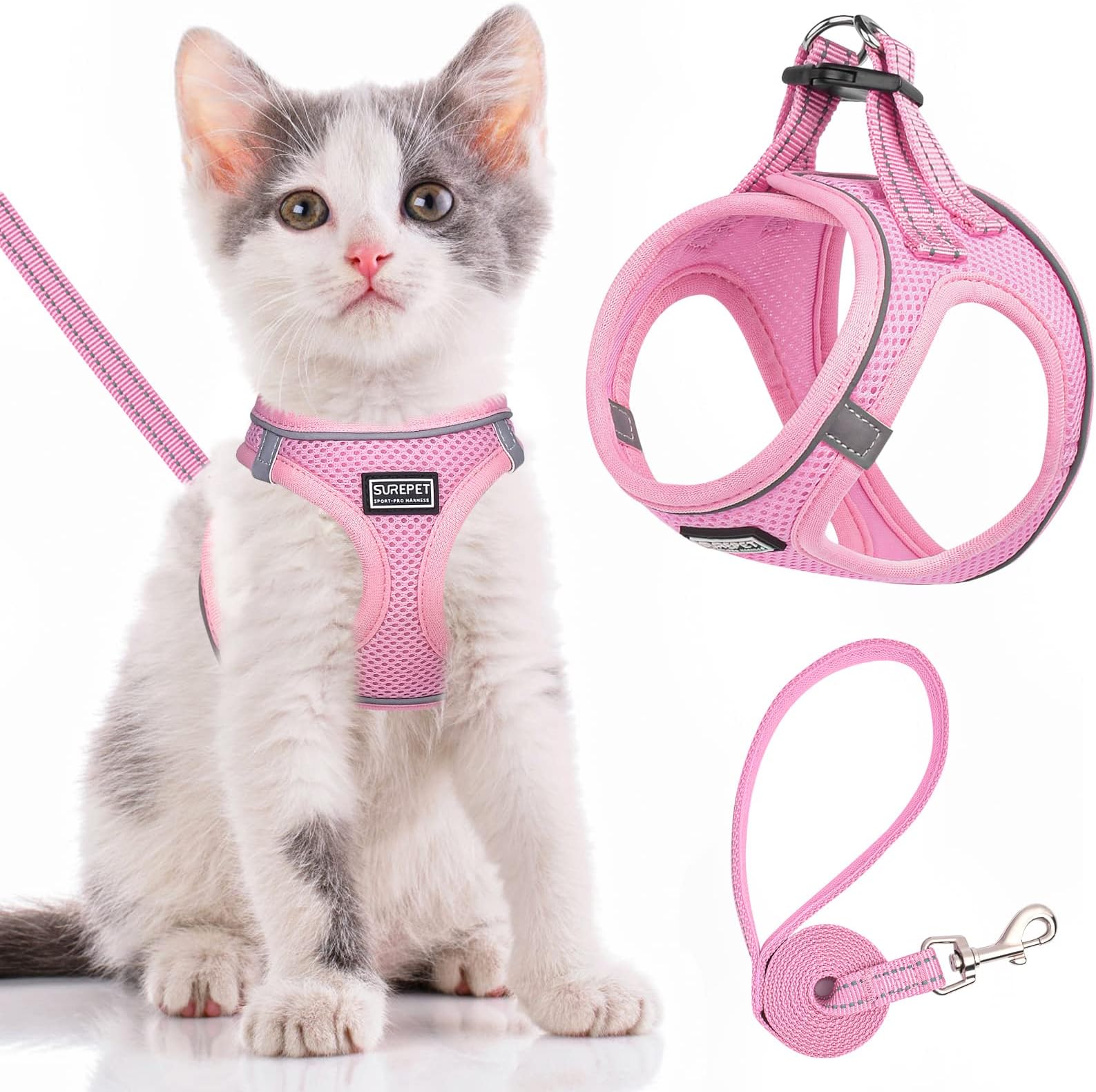 Pet Supplies : SALFSE Cat Harness and Leash Escape Proof,Adjustable ...