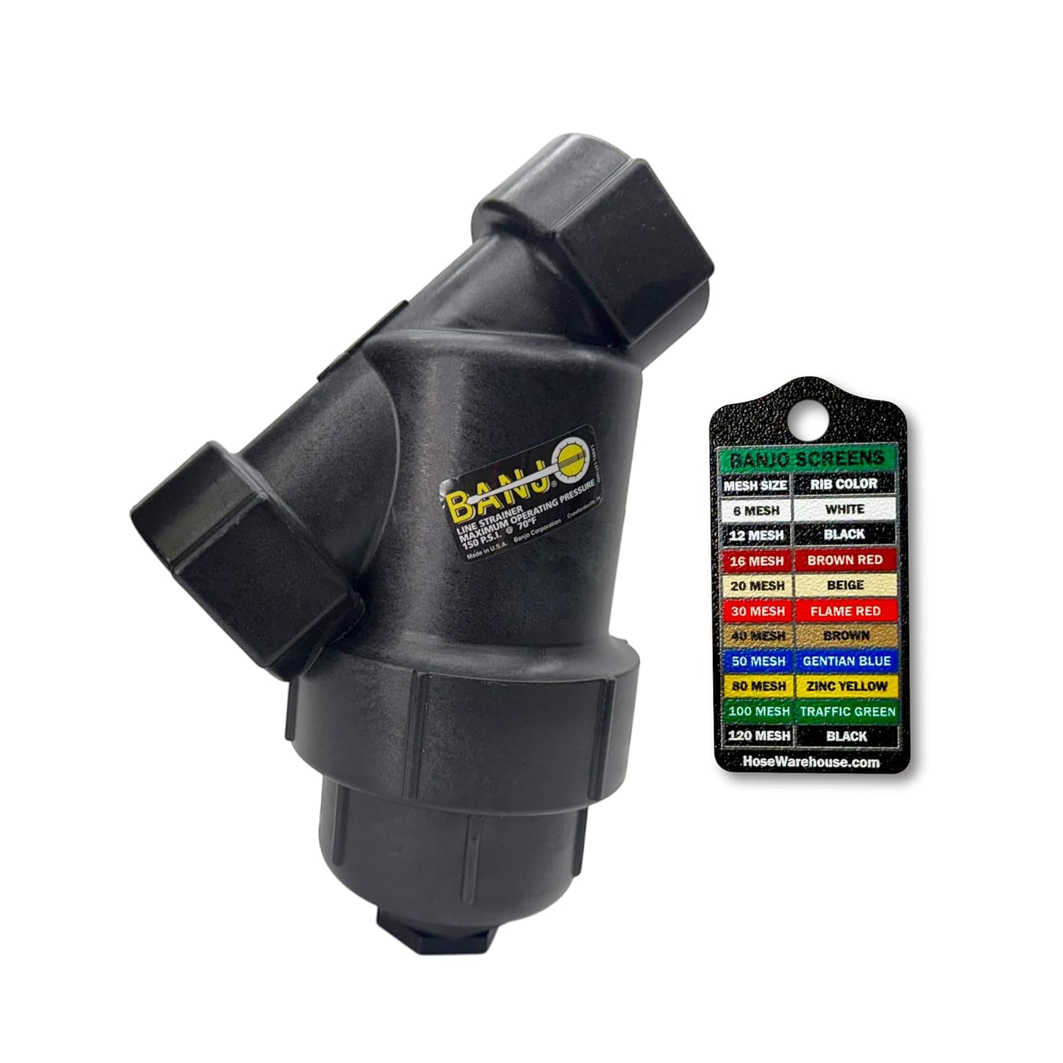 Genuine Banjo LS100-40 - 1" x 1" Y Line Strainer 40 Mesh Stainless ...