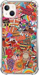 Amazon.com: Oubliert Hippie Groovy Collage Case Compatible with iPhone 14 Plus, Retro Vintage ...