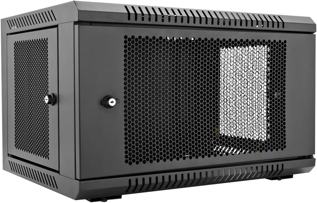 Amazon.com: V7 RMWC6U-1N 6U Wall Mount Rack Cabinet Enclosure (Fully ...