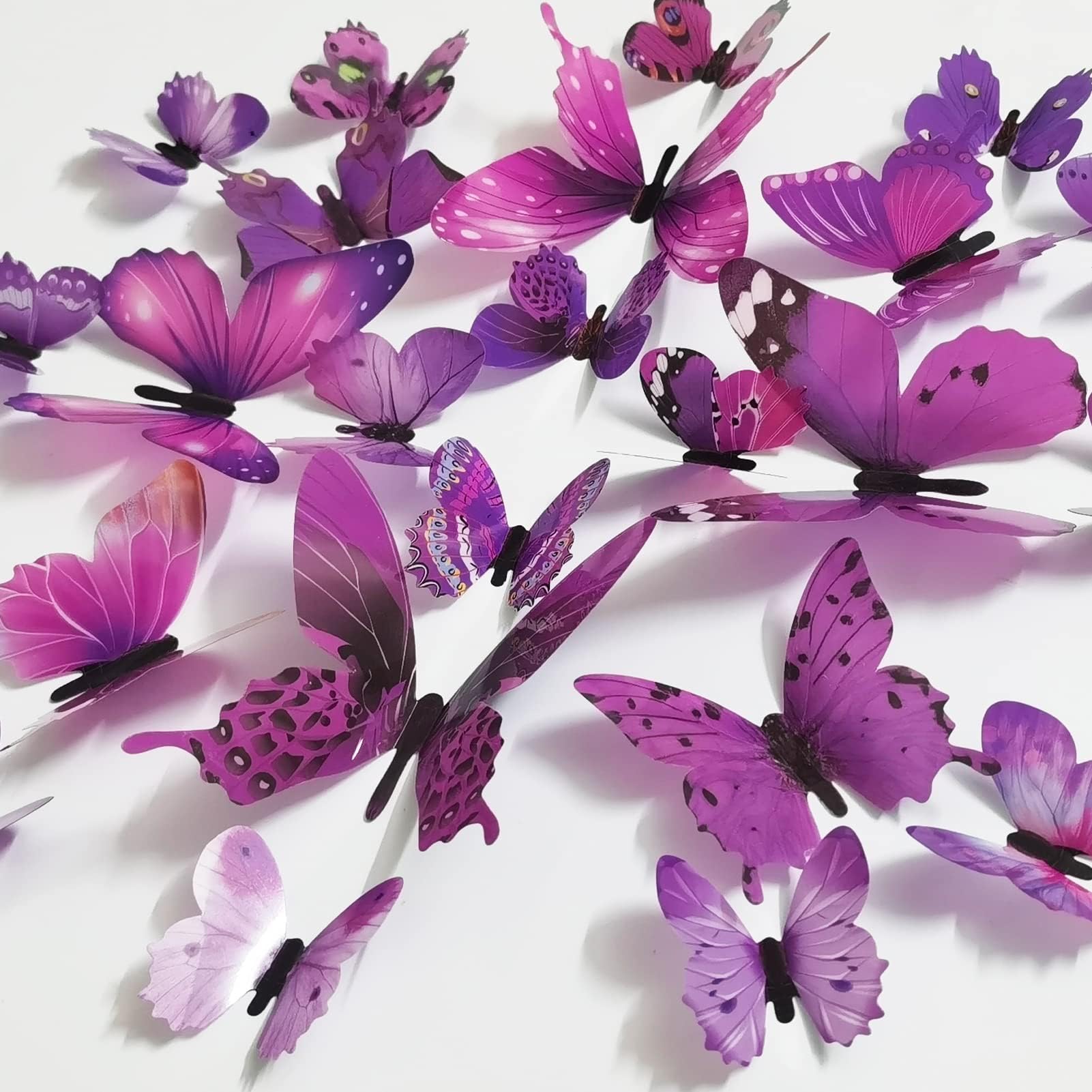 Amazon.com: Mosaicc 12 PCS Butterfly Wall Decals Butterflies Decor ...