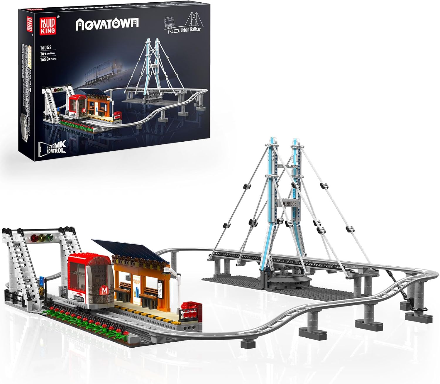 Amazon.com: Mould King City Express RC Locomotive Train Model Building ...