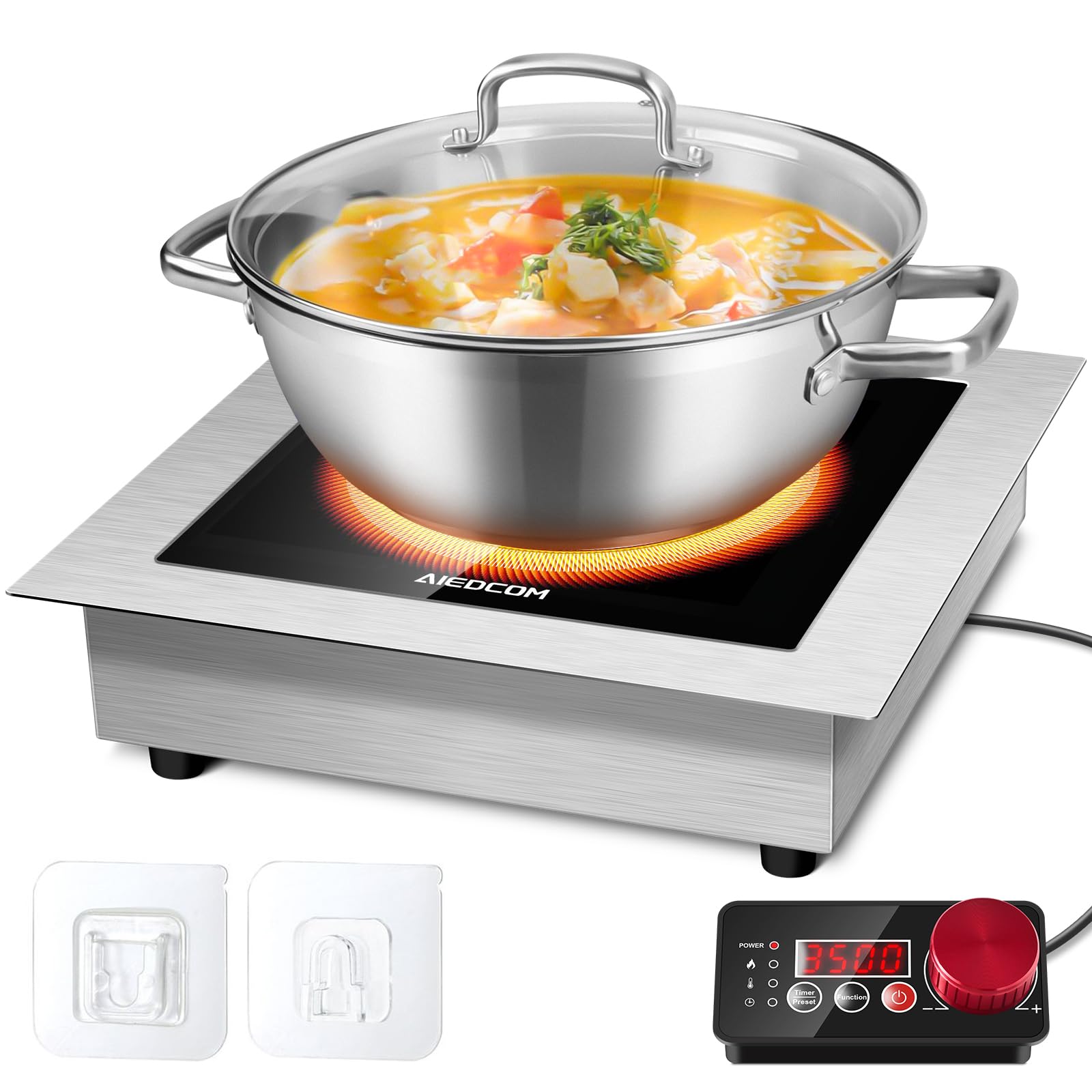 Amazon.com: AiedCom Commercial Induction Cooktop 3500W 240V, Powerful ...