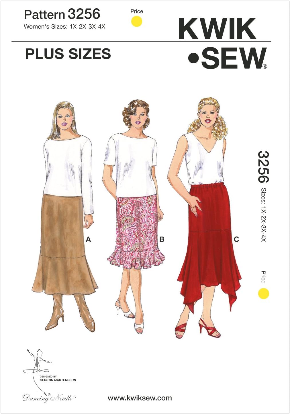 Amazon.com: Kwik Sew K3256 Skirts Sewing Pattern, Size 1X-2X-3X-4X ...