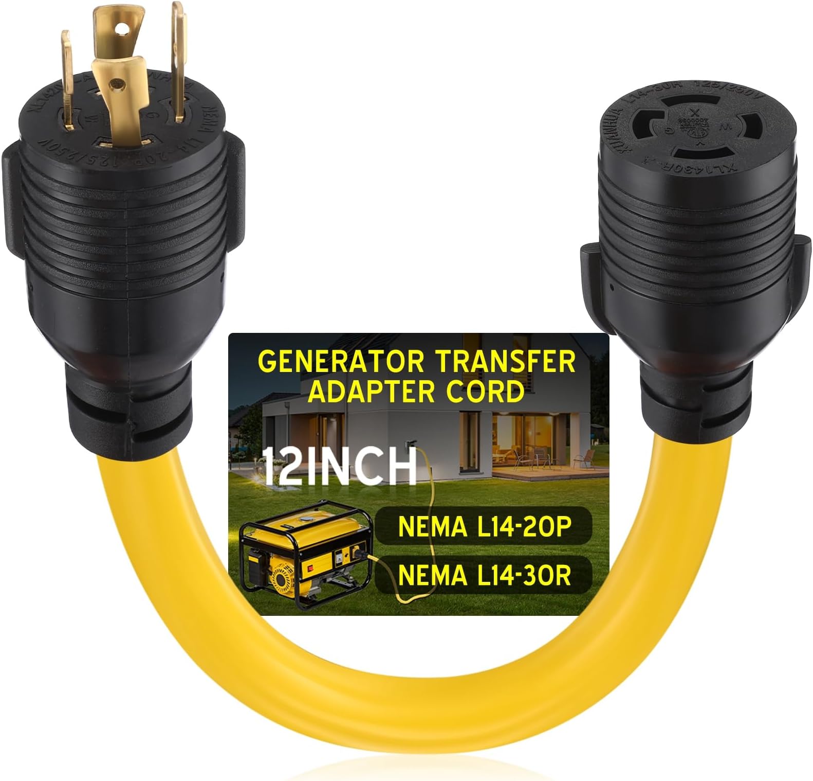 Amazon.com: ONETAK NEMA 10-30P to L14-30R 120V/240V 30 Amp to 3 Prong ...