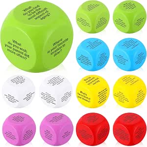 12 Pcs Learning Conversation Cubes Family Conversation Conversation ...