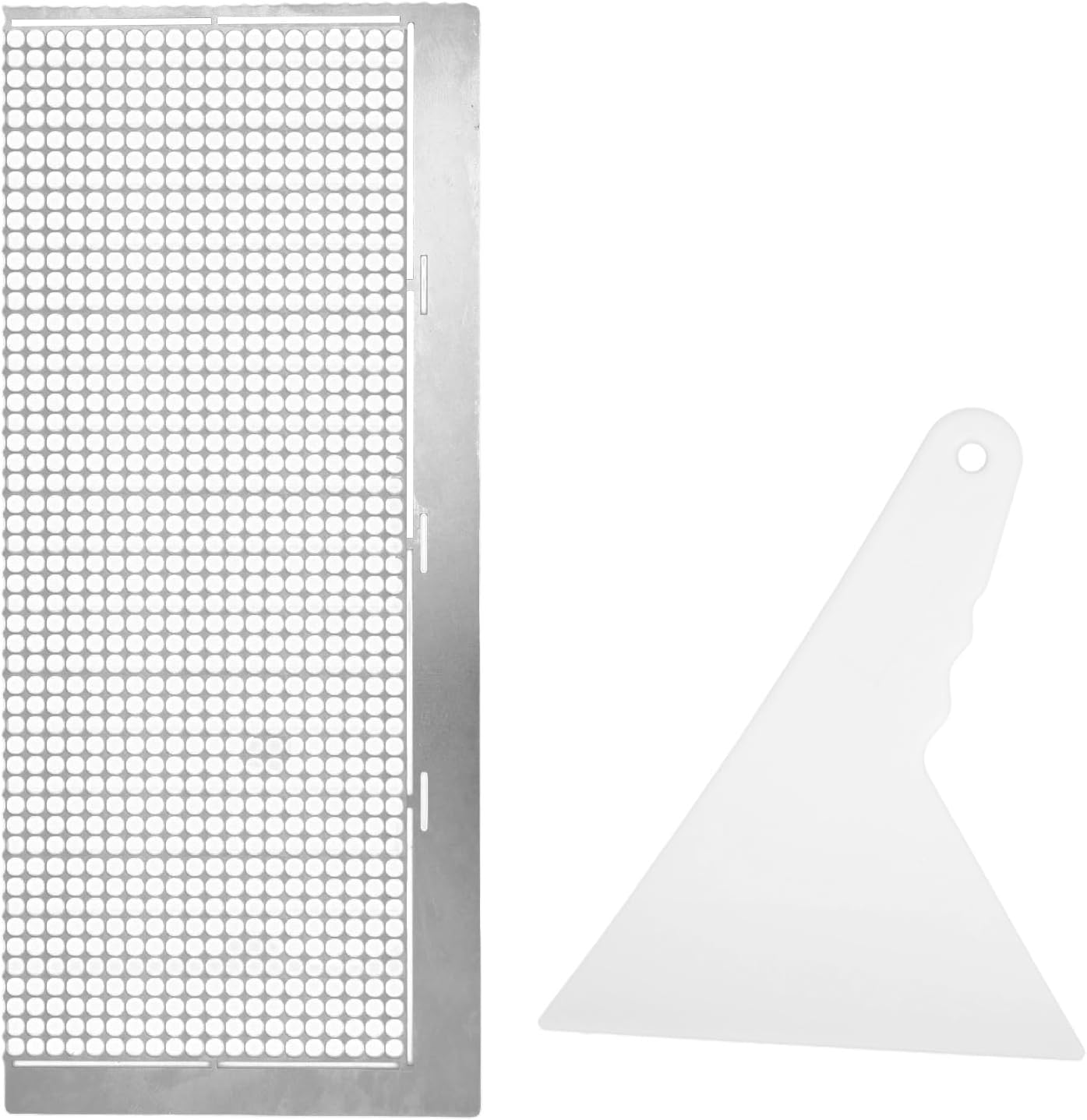 lasuroa 5D Diamond Drawing Ruler with 1020 Blank Grids, Stainless Steel ...