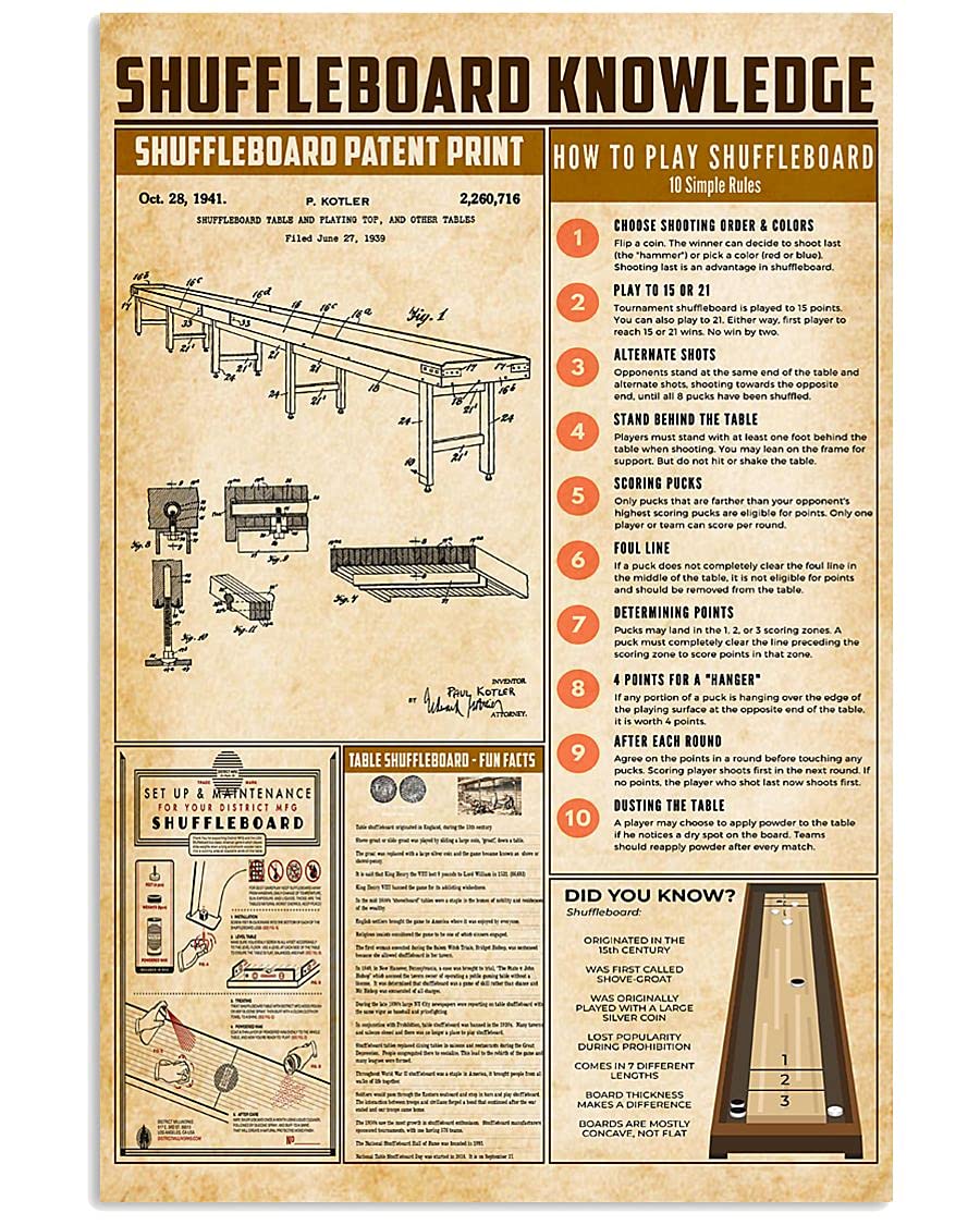 Fun Facts About Shuffleboard Poster Shuffleboard Information With ...