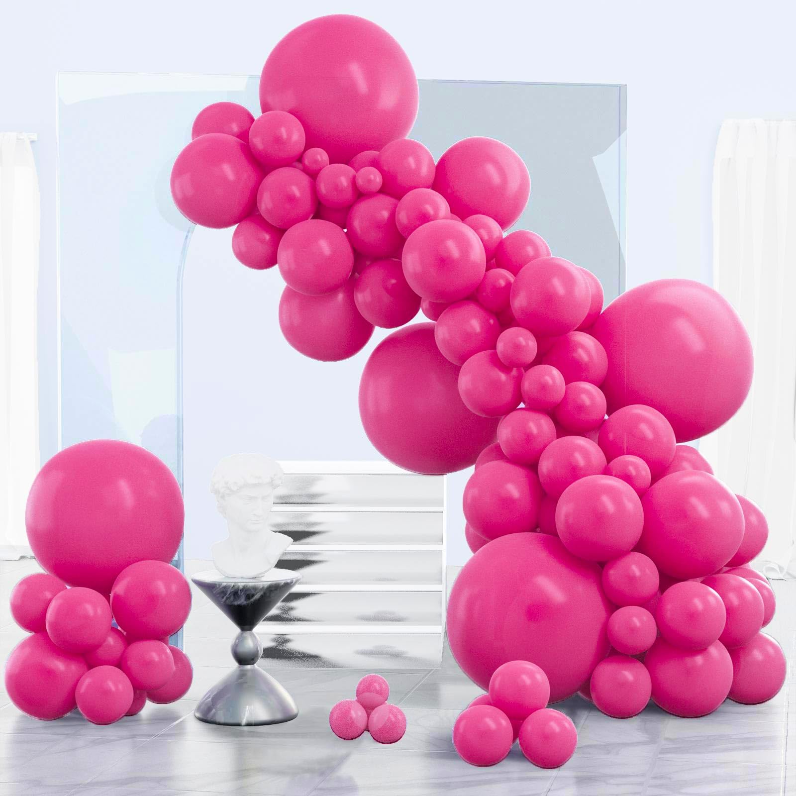 Amazon.com: PartyWoo Hot Pink Balloons 140 pcs Magenta Balloons Dark ...