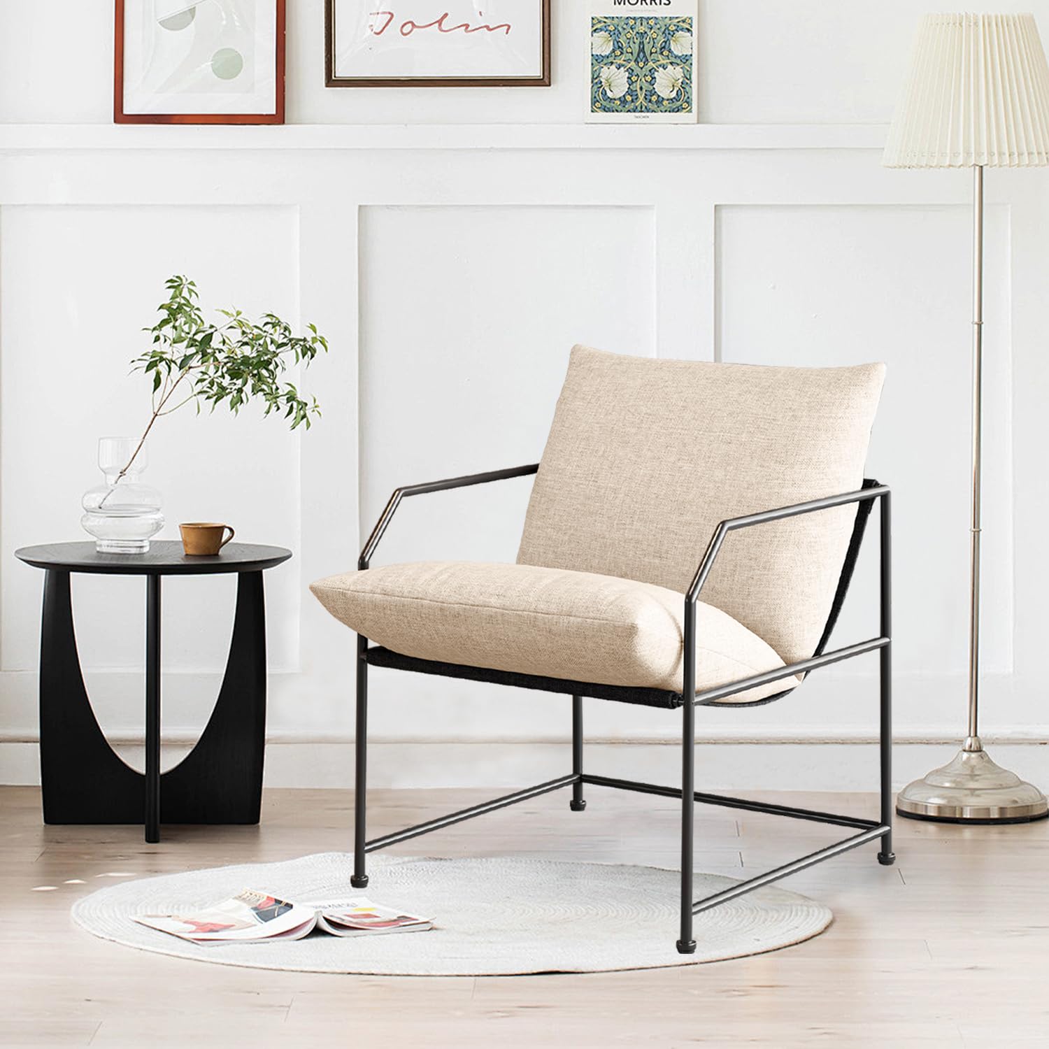 Amazon.com: Accent Chair Living Room Chairs Comfy Reading Chair for Bedroom Upholstered Lounge ...